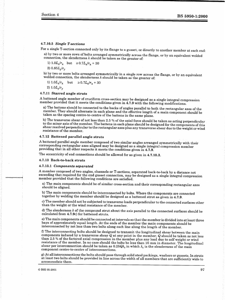 BS 5950-1-2000 Structural Use of Steelwork - Part106 | PDF