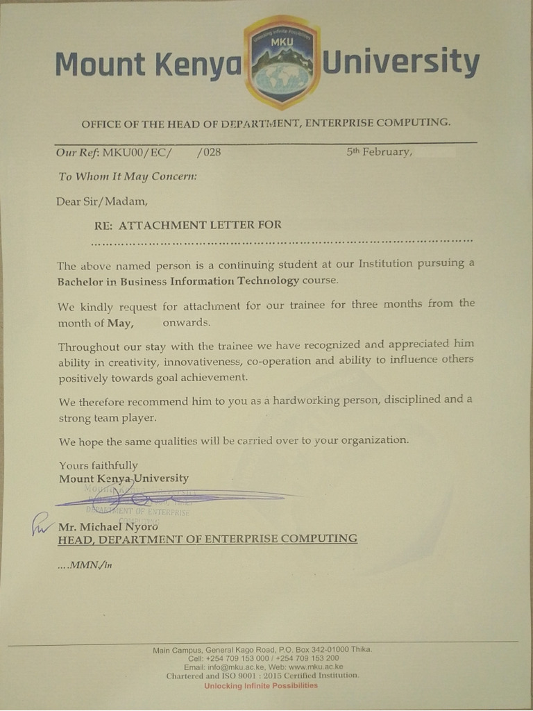 Attachment Letter | PDF