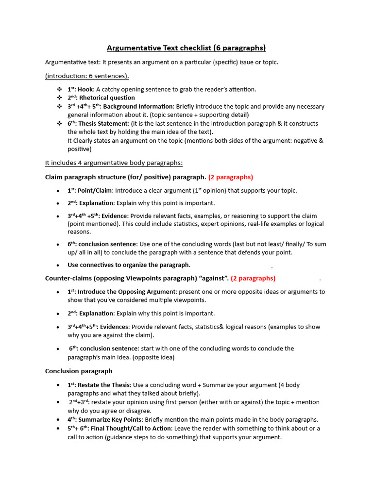Argumentative Text Structure Guide | PDF | Argument | Logic