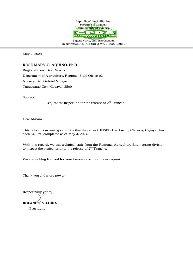 Request For Inspection | PDF