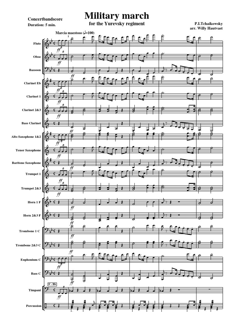 Military March HRM | PDF | Classical Music | Elementary Organology