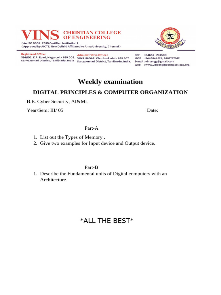 Dpco We1 CS, Aiml | PDF