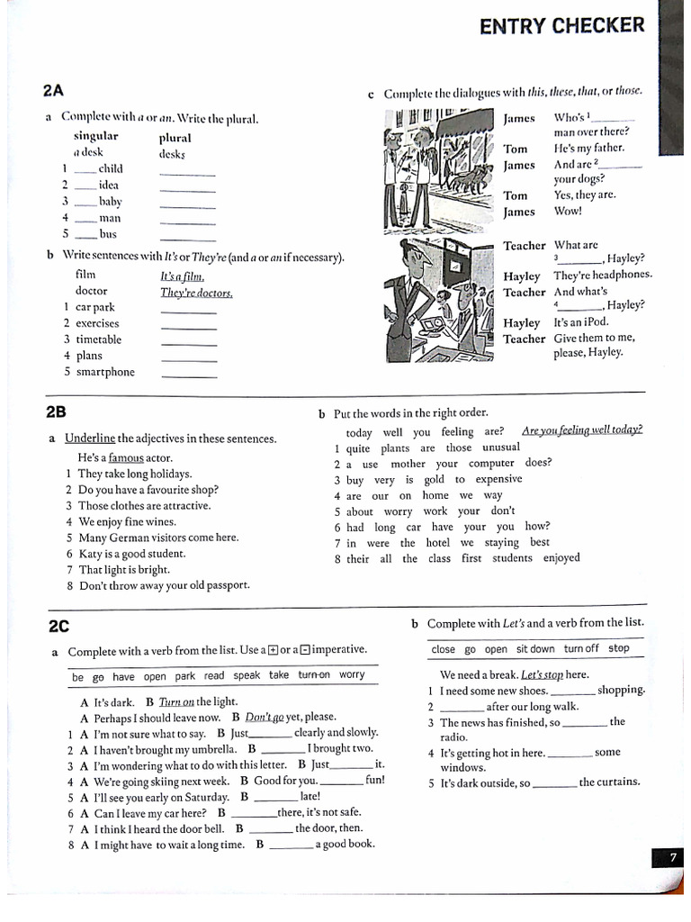 English File Pre Intermediate Entry Checker | PDF