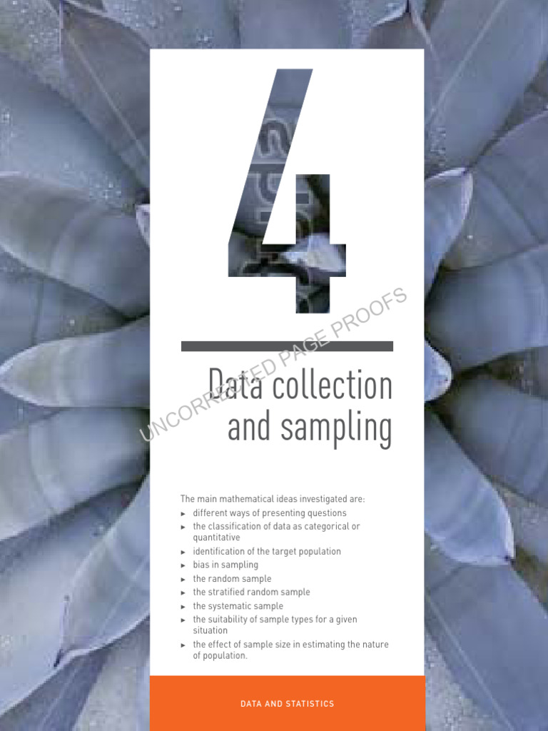 Im11 Ch4 Data Collection and Sampling | PDF | Level Of Measurement | Categorical Variable