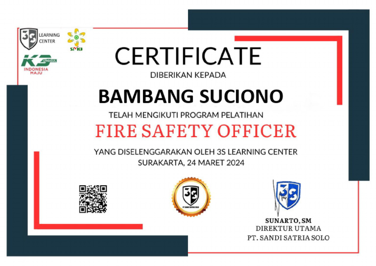 Sertifikat Fire Safety Officer | PDF