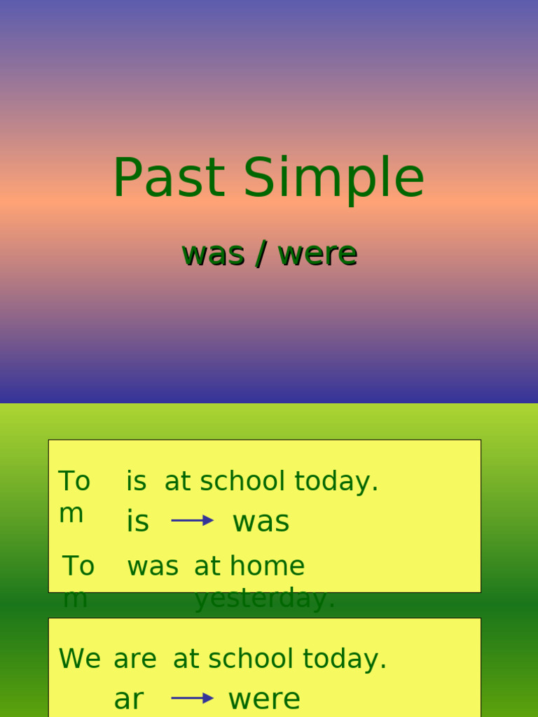 Past Simple Waswere Grammar | PDF