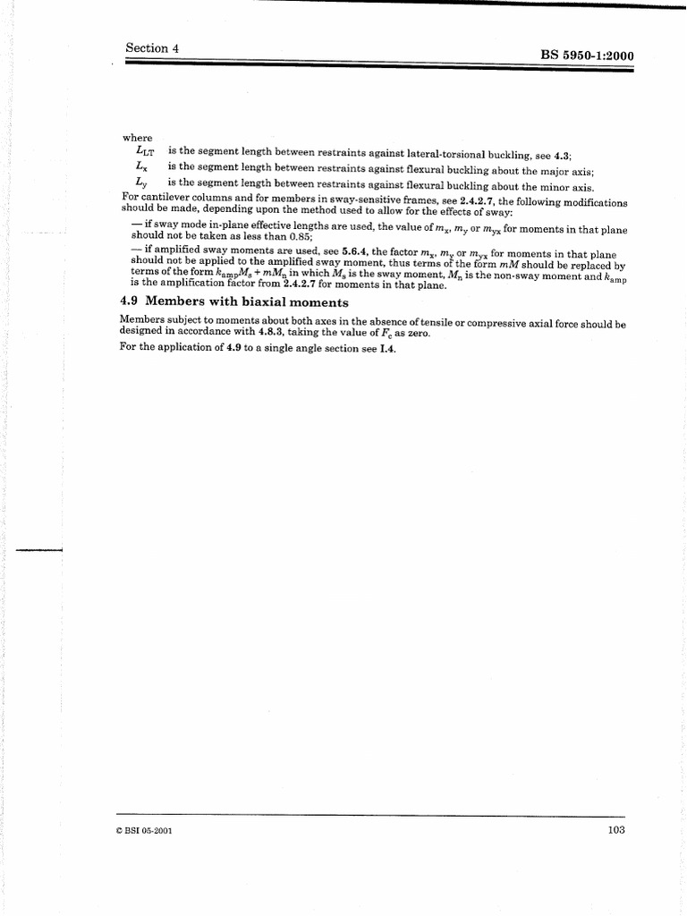 BS 5950-1-2000 Structural Use of Steelwork - Part112 | PDF