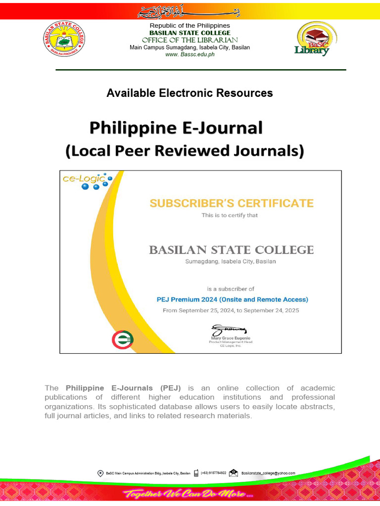 BaSC Electronic Resources | PDF | Libraries | World Wide Web