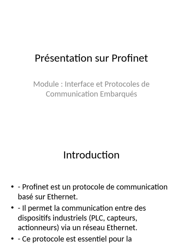 Profinet Presentation Without Image | PDF