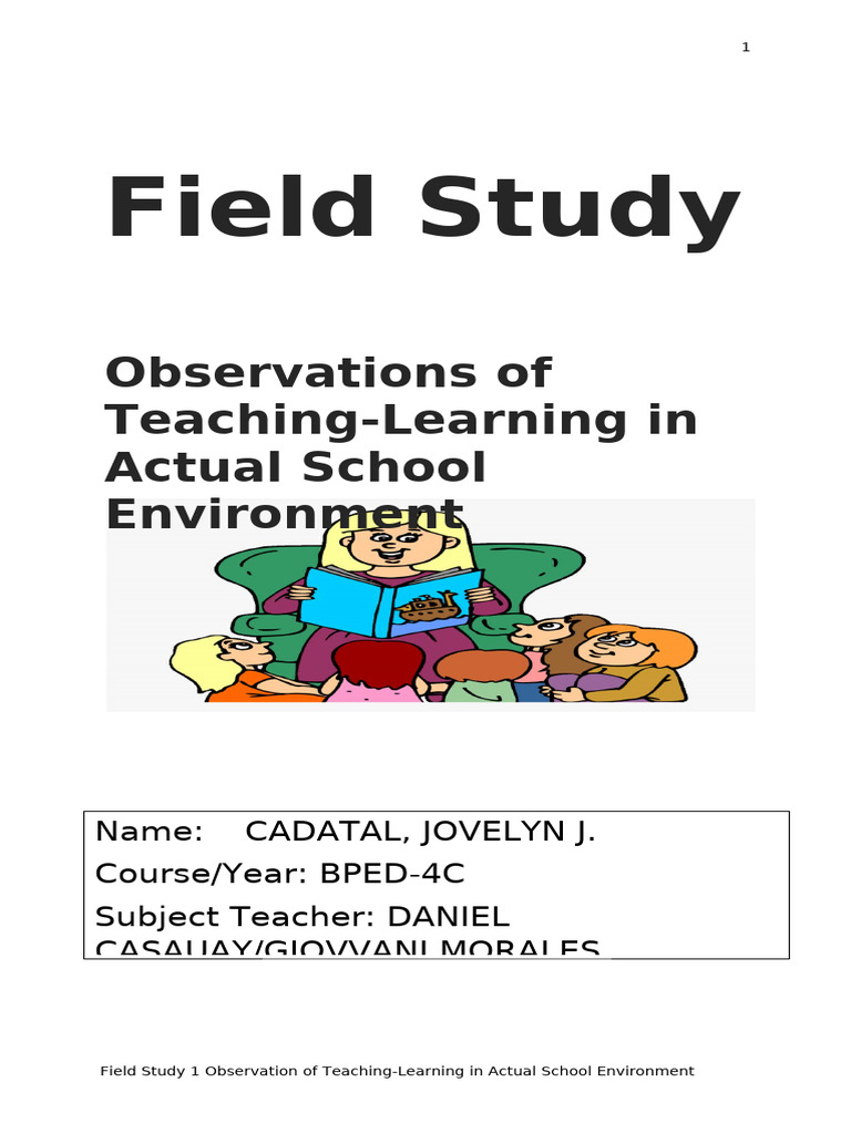 FS 1 Module | PDF | Learning | Classroom