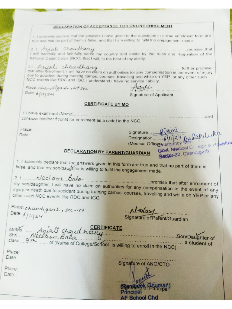 NCC Form Compress | PDF