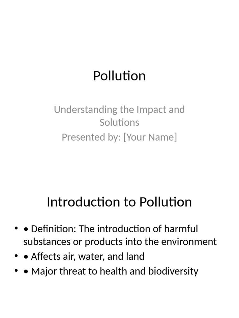 Pollution Presentation | PDF