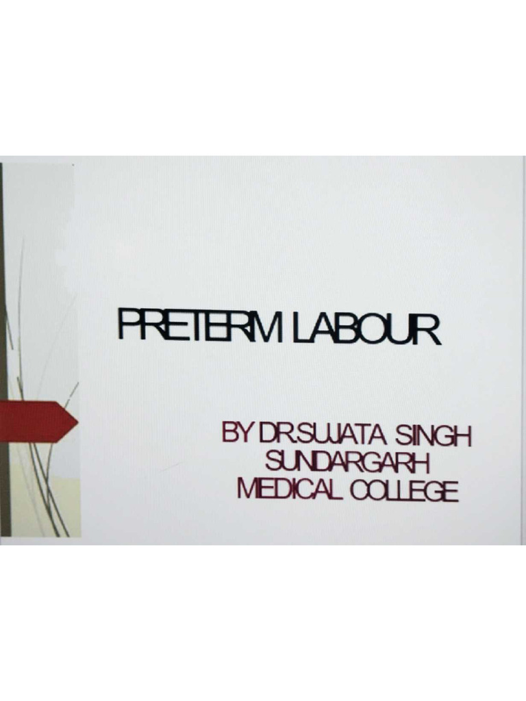 Preterm Labour | PDF