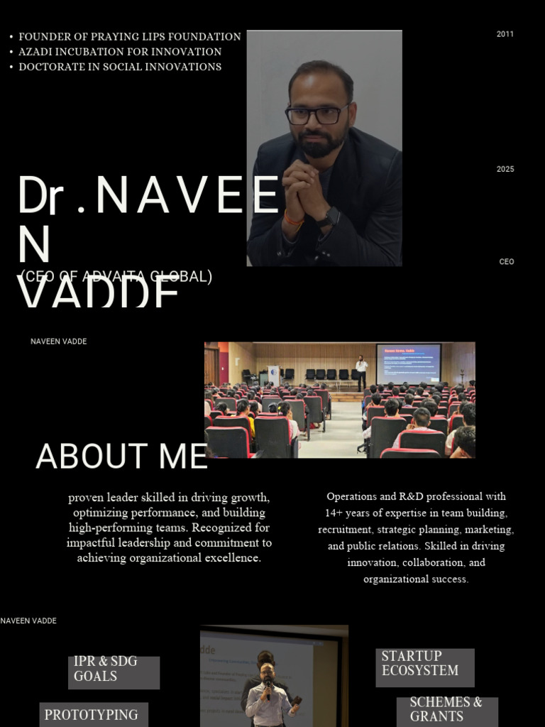 DR - Naveen Vadde Portfolio | PDF | Innovation | Business