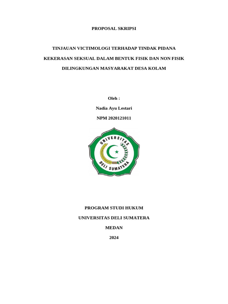 Proposal Skripsi Nadia | PDF