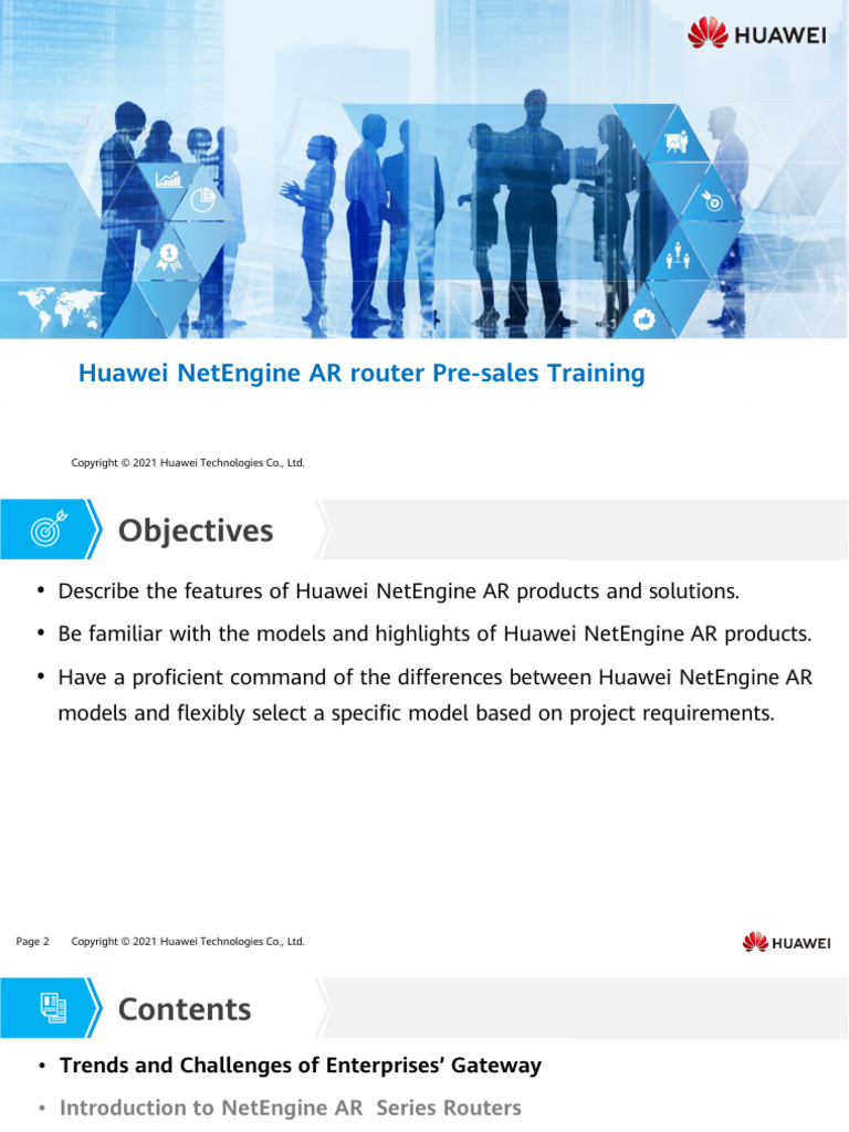 05 Huawei NetEngine AR Products and Solution Pre-Sales Training-2021 | PDF | Router (Computing ...