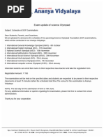 SOF Olympiad Exam Dates 2025-26 | PDF | Qualifications
