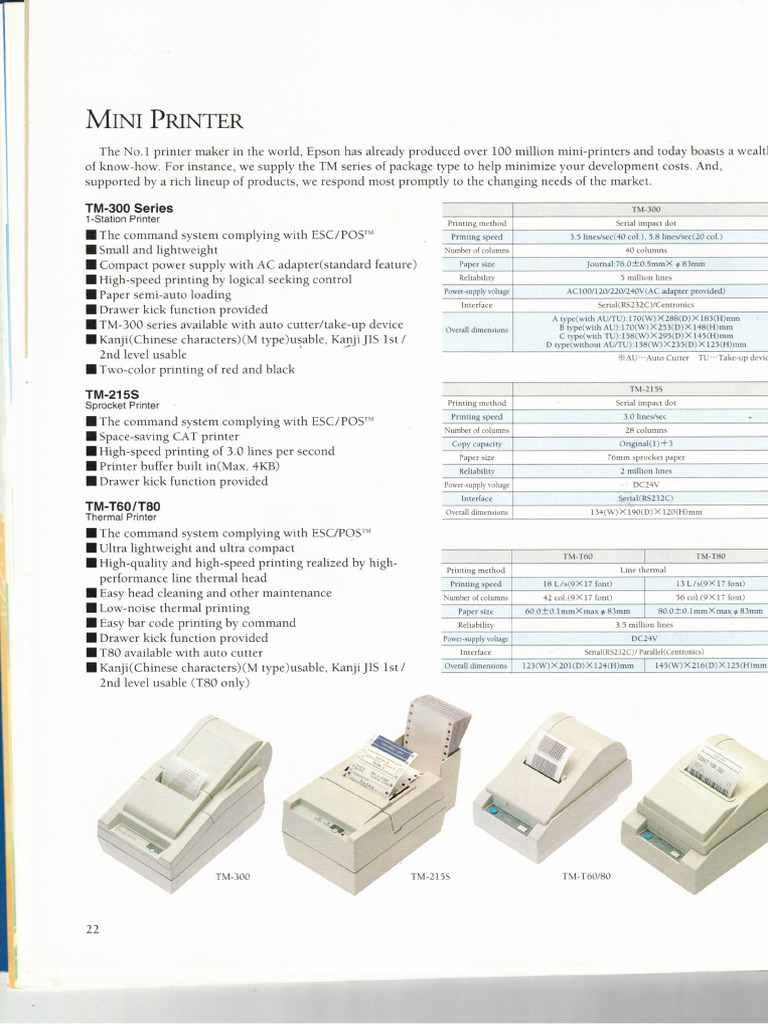 Epson Miniprinter | PDF