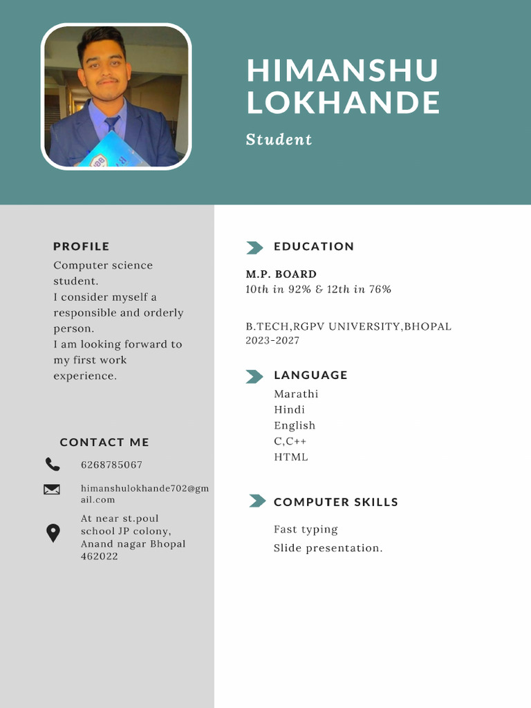White Simple Student CV Resume - 20250422 - 105354 - 0000 | PDF