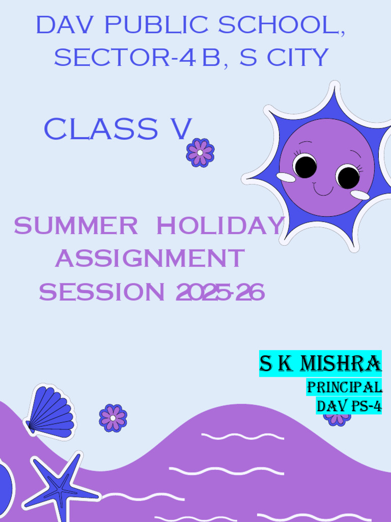 2025-26 SUMMER HOLIDAY HOMEWORK Class 5-1 | PDF | Plants