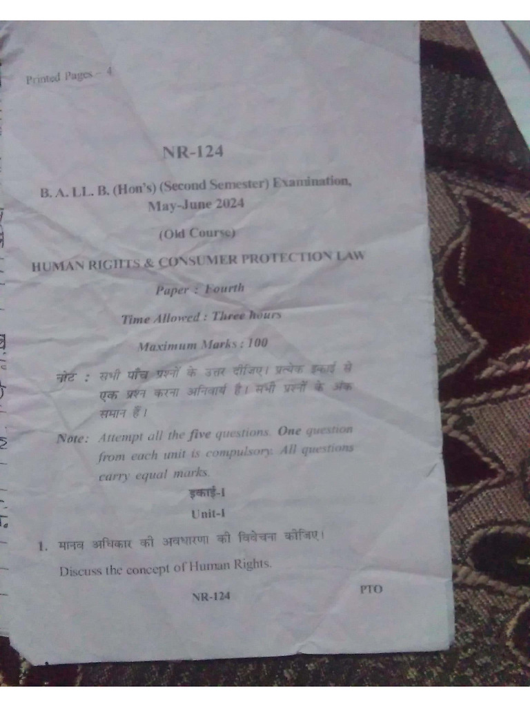 Human Rights & Consumer Protection Law | PDF