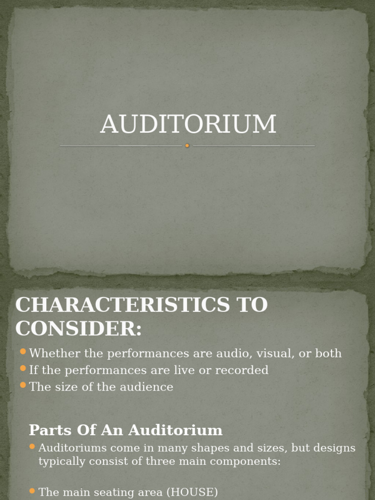 AUDITORIUM | PDF