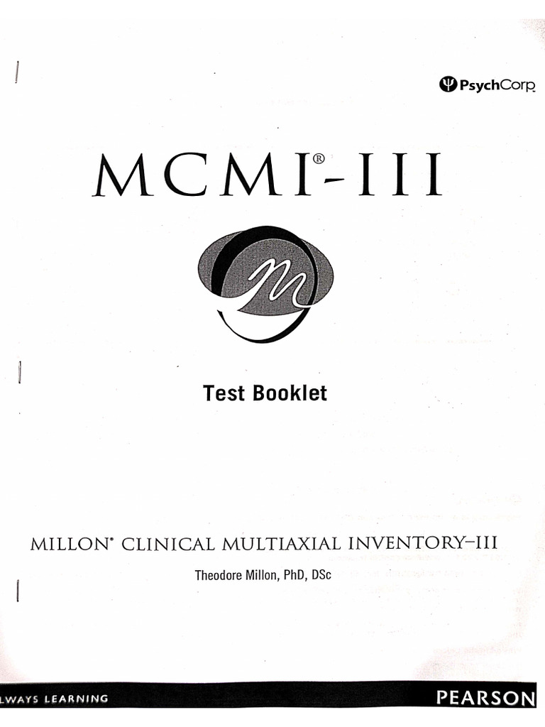Mcmi III Test | PDF