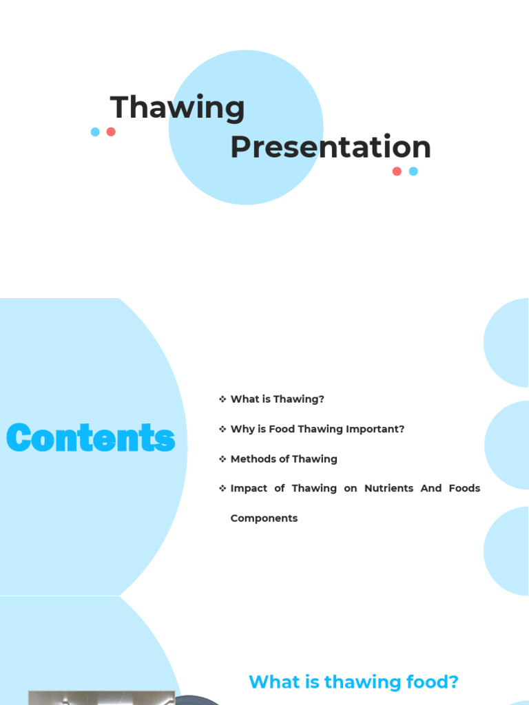 Thawing PPT-1 | PDF | Cooking | Meat