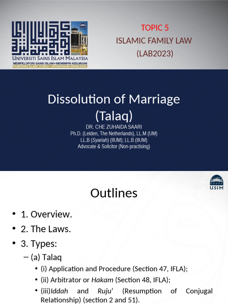 5 Dissolution of Marriage Talaq | PDF | Islamic Ethics | Justice