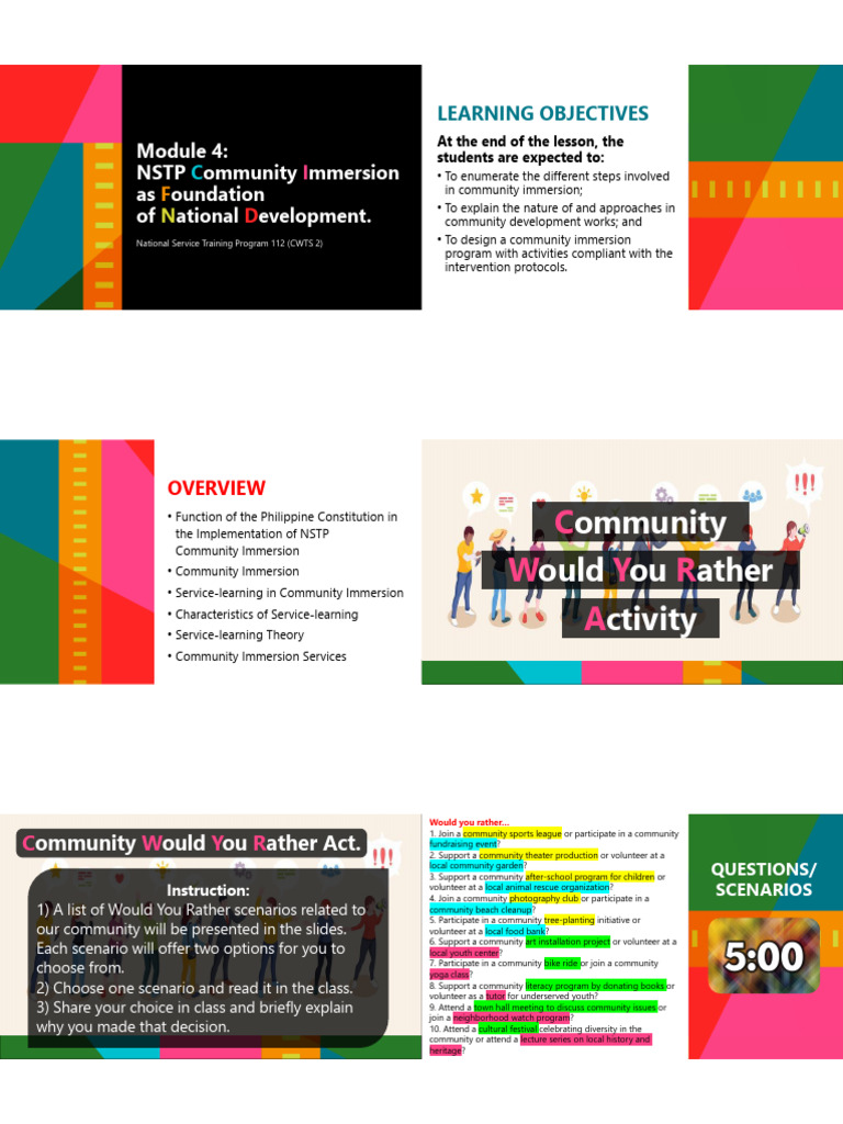 Community Immersion in NSTP Explained | PDF | Service Learning | Learning