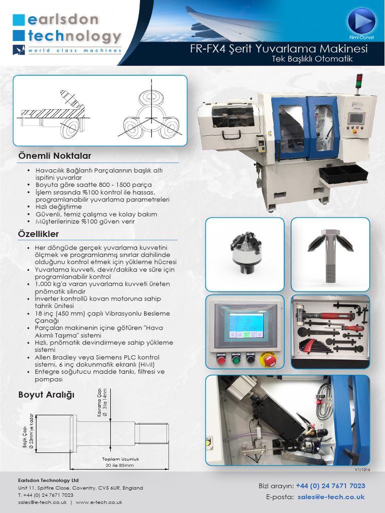 FR-FX4 Şerit Yuvarlama Makinesi | PDF