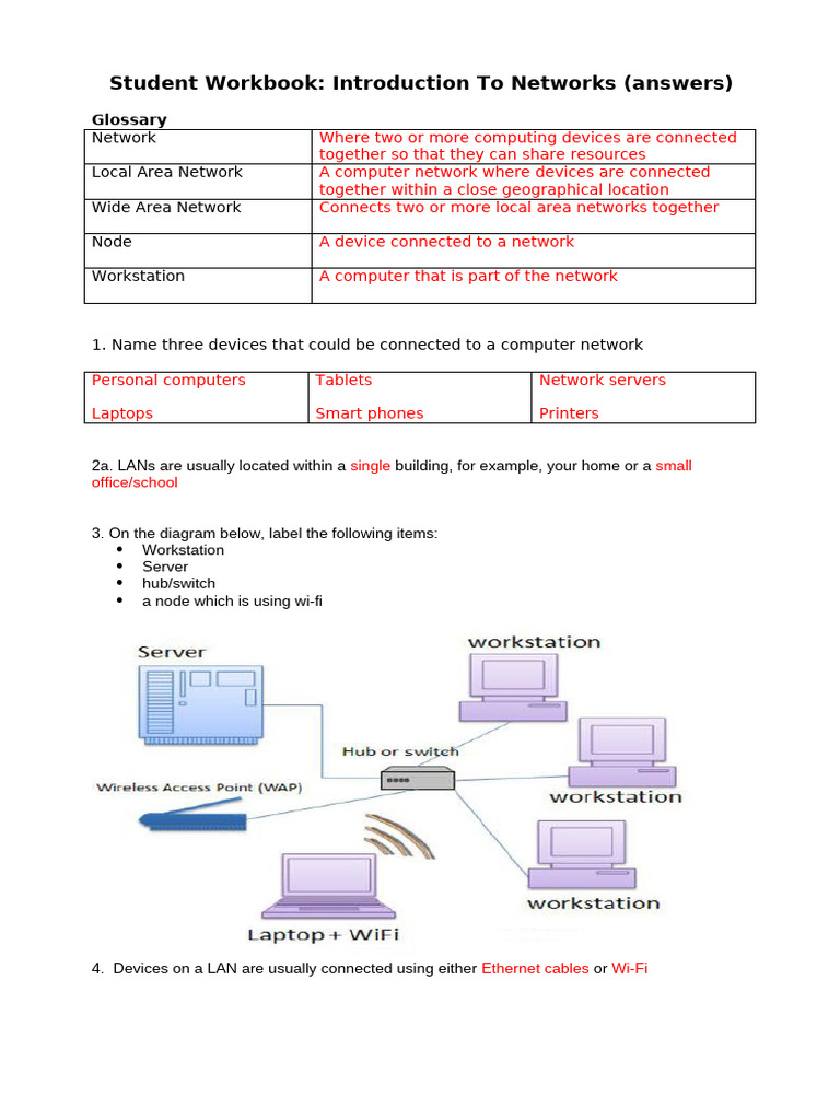 Student Workbook Introduction To Networks (Answers) | PDF | Computer ...