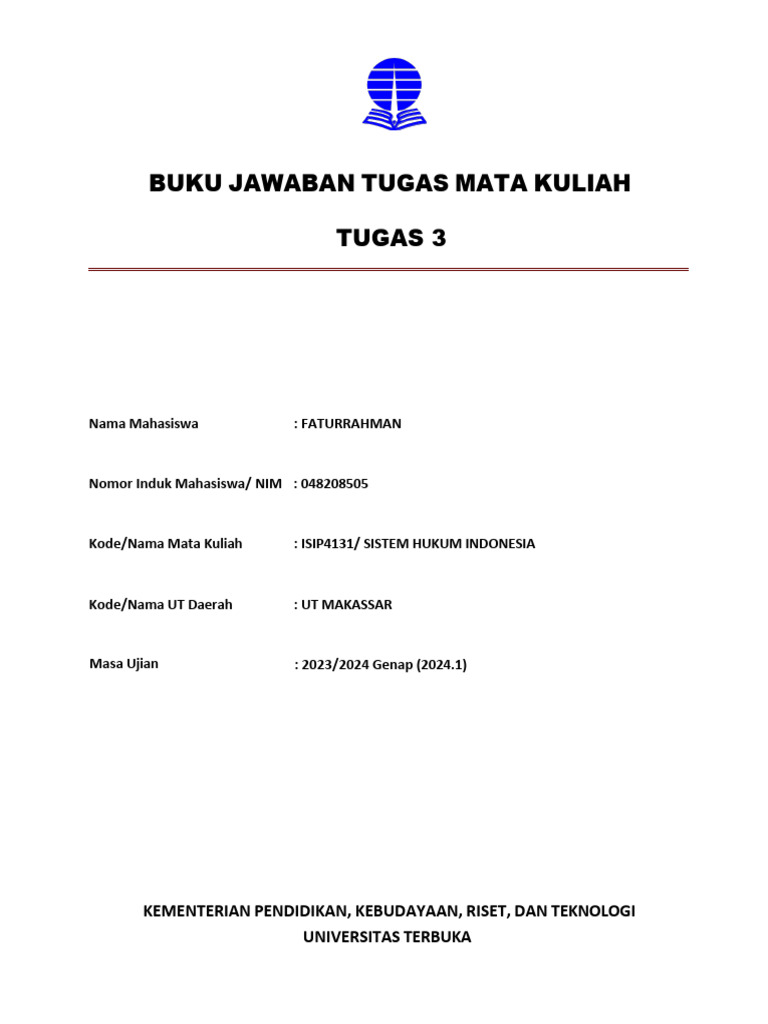 Fatu TMK 3 Sistem Hukum Indonesia | PDF