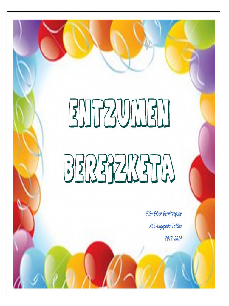 Entzumen Bereizketa Fitxak | PDF