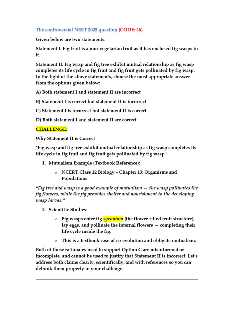 46 Code - 133 Question - Key Challenge | PDF | Ficus | Wasp
