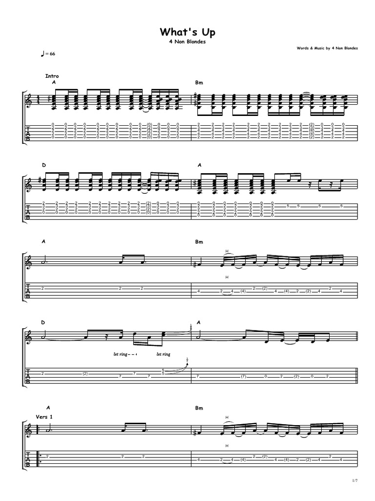 4 Non Blondes "What's Up" Chords | PDF