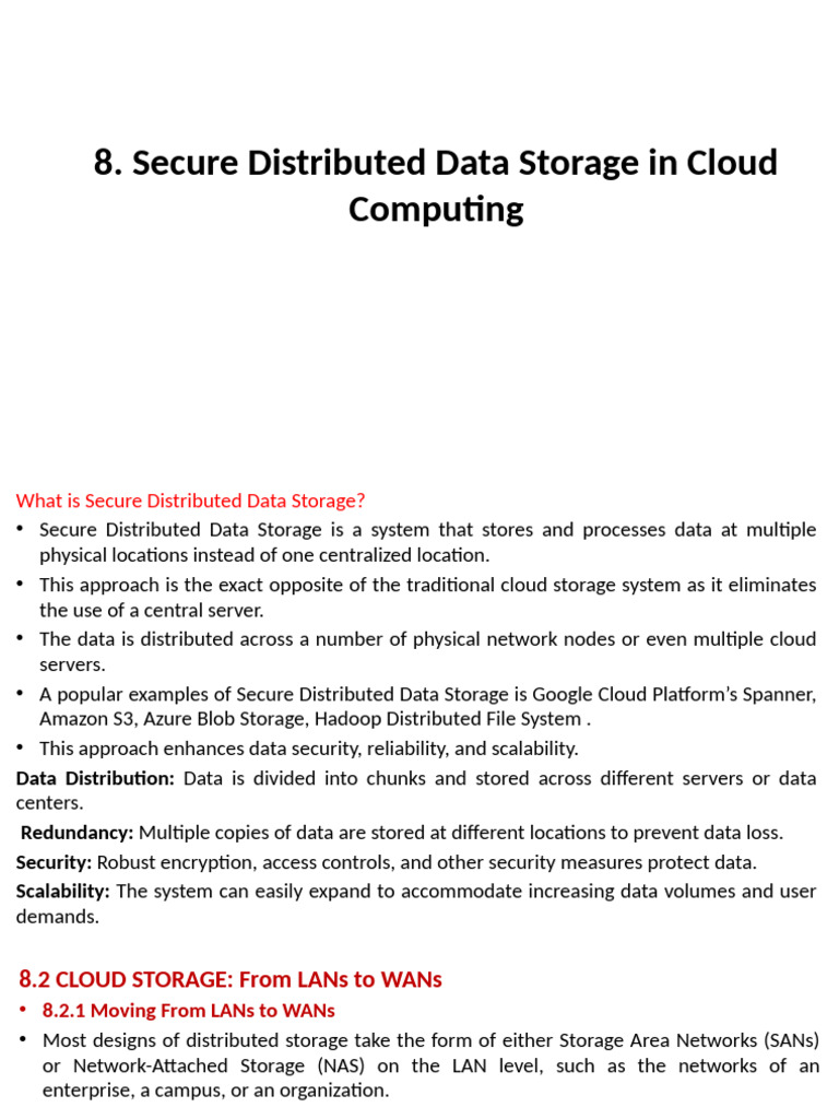 Ch-7 .Secure Disributed Data Storage in Cloud Computing | PDF | Cloud Computing | Security