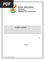 SEPEDI Novel 1 Kgalagalo Tsa Setu | PDF