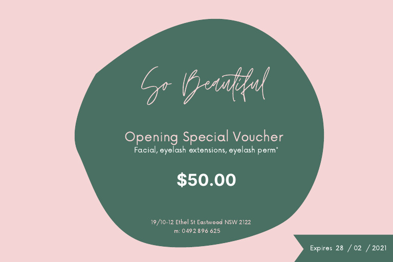 Facial & Eyelash Extensions Voucher | PDF