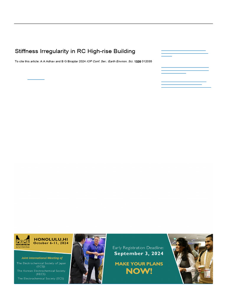 Stiffness Irregularity in RC High-Rise Building | PDF | Earthquake ...