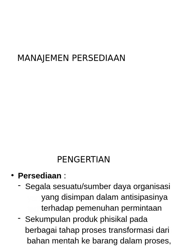 MODUl Manajemen persediaan | PDF