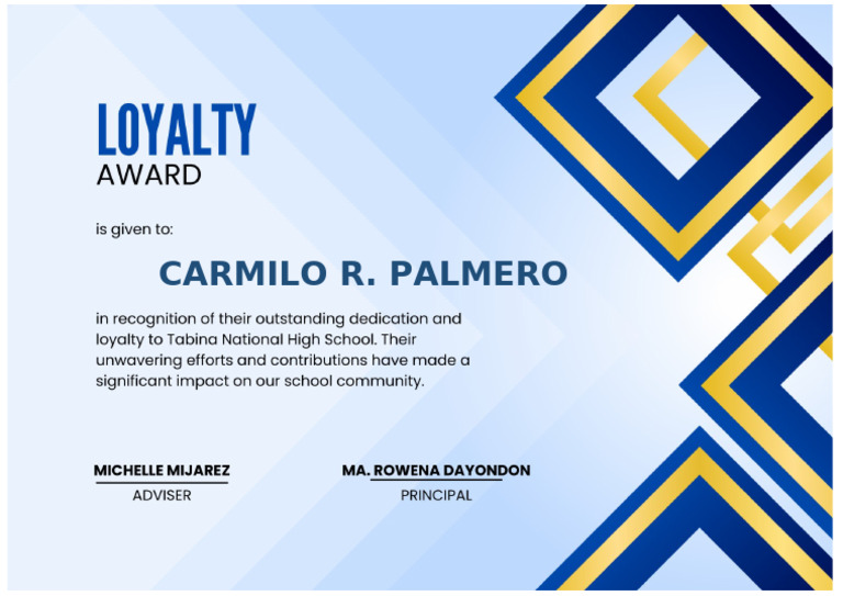 Loyalty Award | PDF