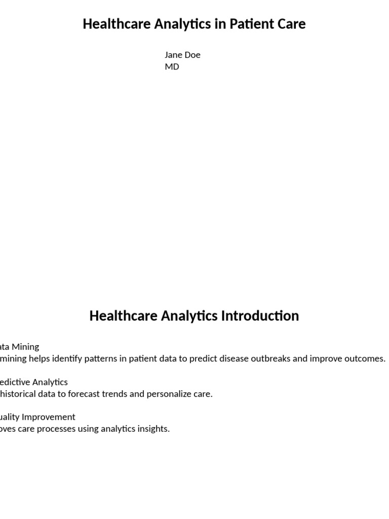 Watermark Free Patient Analytics Presentation | PDF