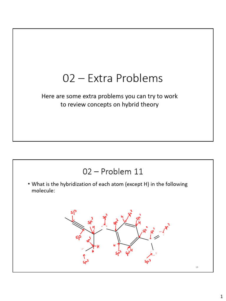 02 - Problems Answer Key - Extra Problems | PDF | Chemical Bond | Physical Sciences