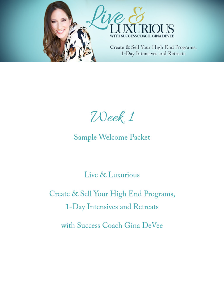 Life Coaching Welcome Packet Sample | PDF | Debt
