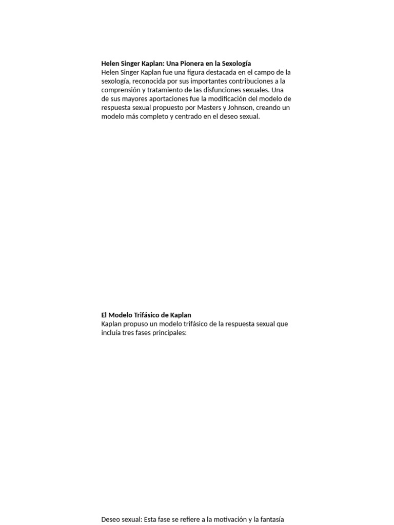 Modelo Trifásico de Helen Kaplan | PDF | Sexología | Disfunción sexual