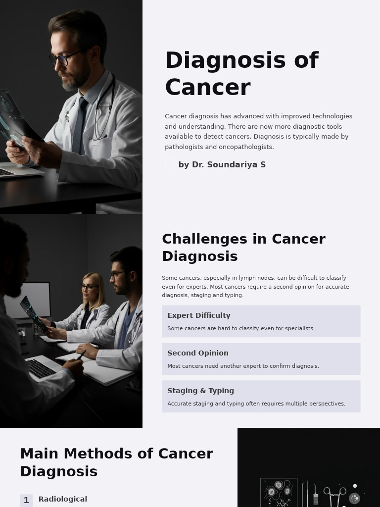Comprehensive Cancer Diagnosis Methods | PDF | Biopsy | Cytopathology
