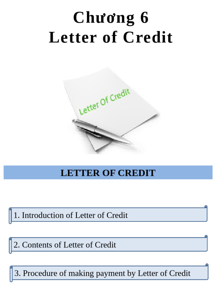 Chapter 6 - Letter of Credit | PDF | Letter Of Credit | Banking