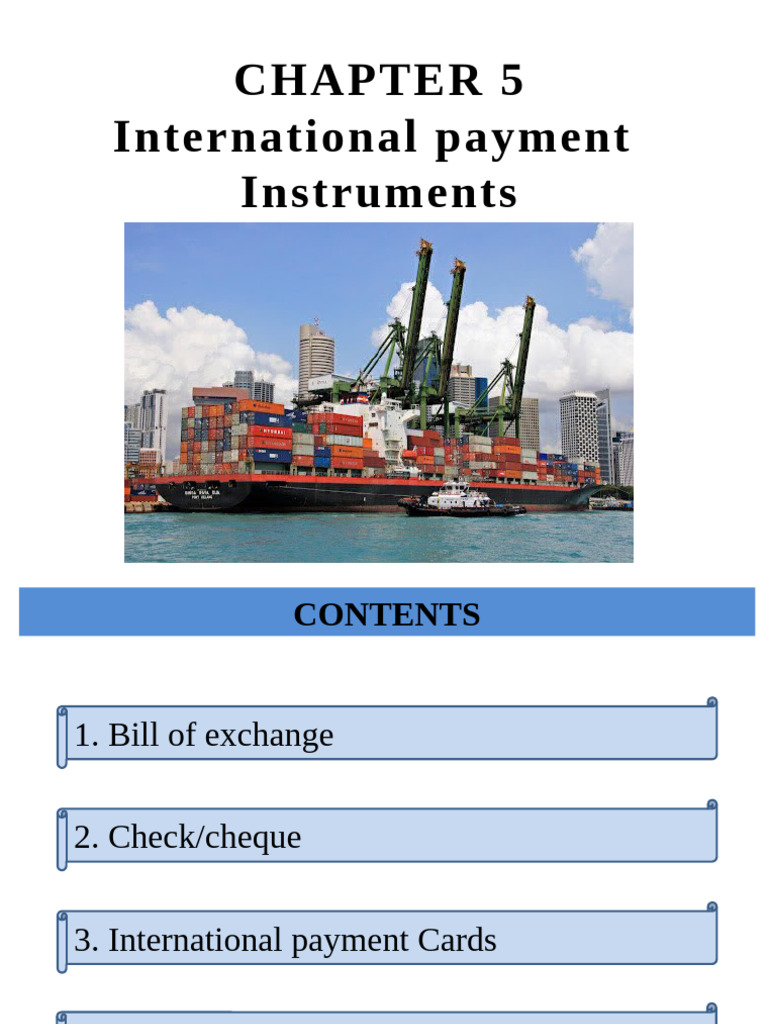 Chapter 5 - International Payment Instruments | PDF | Cheque ...