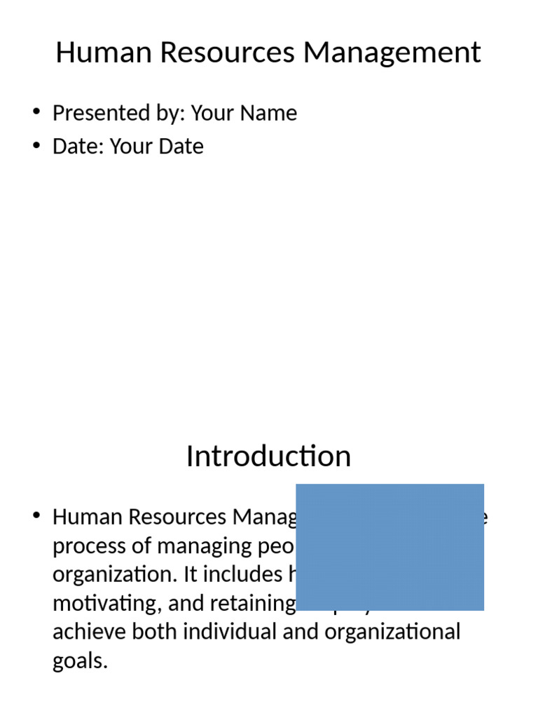 HRM Overview and Key Insights | PDF